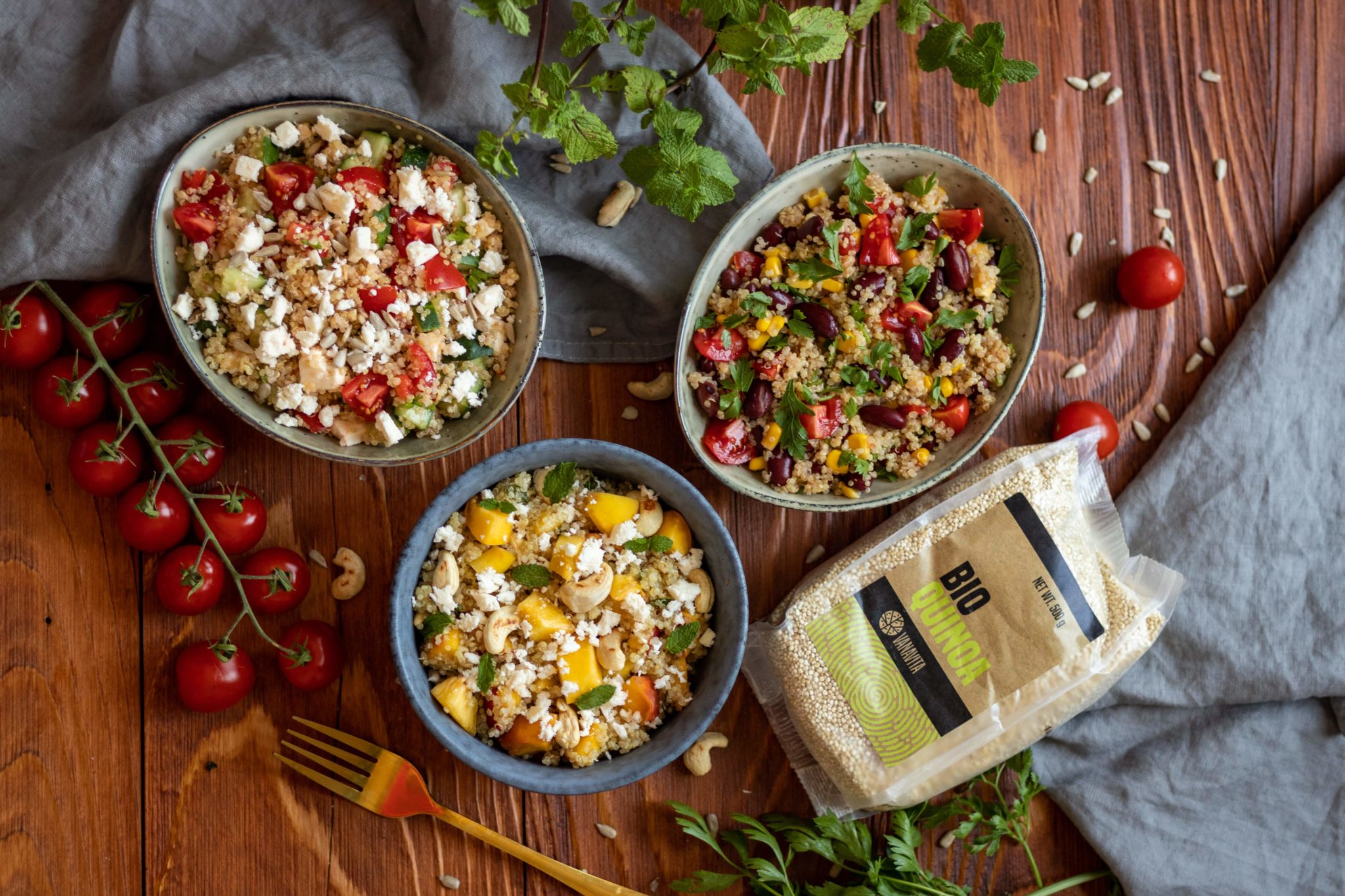 Fitness recept: quinoa saláta 3-féleképpen - GymBeam Blog
